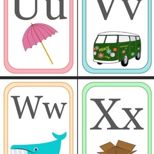 Digital - Light Pastel Alphabet Printable - Pre-k, Kindergarten, 1st ...