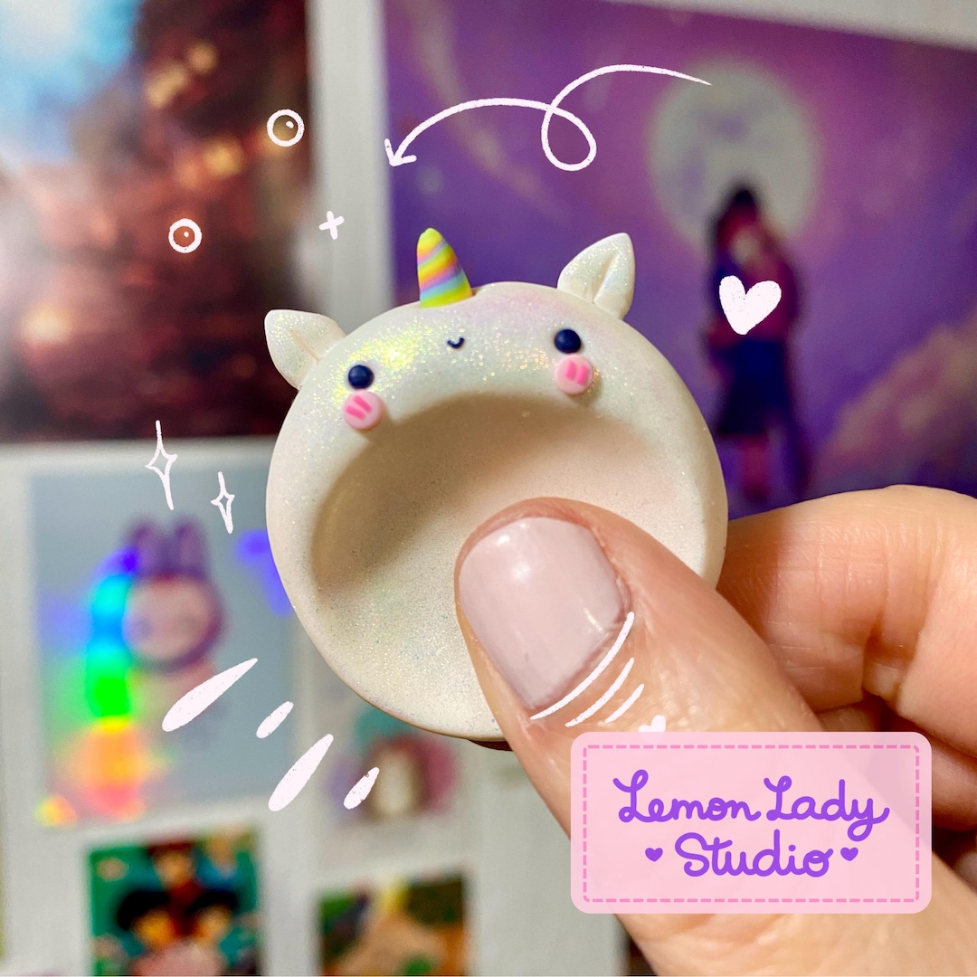 Kawaii Unicorn Worry Stone, Handmade Worry Companion, Thumb Stone ...