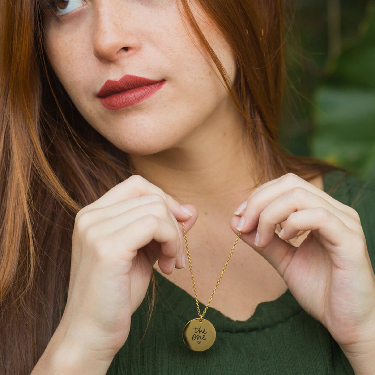 The One Necklace Round Gold Pendant Wife Gift Gifts for | Etsy