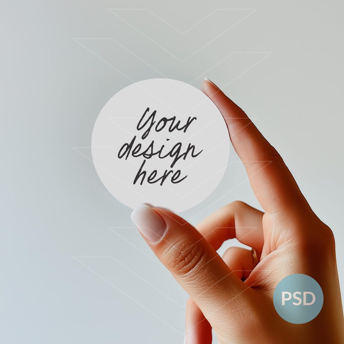 Round Sticker Mockup PSD - Hand Holding Sticker Mockup - Label or Decal ...