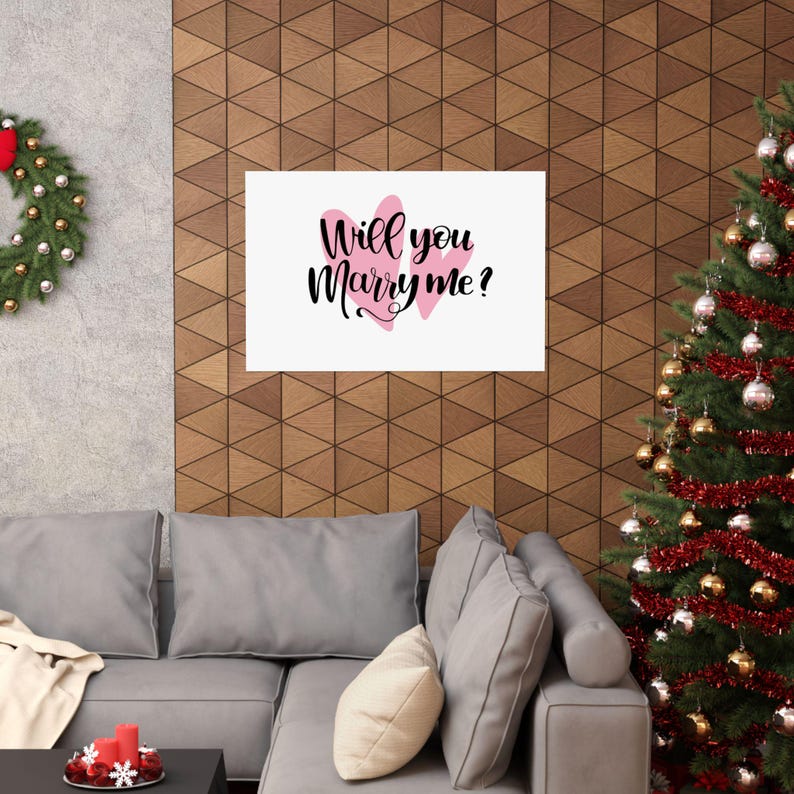 Matte Horizontal Posters Romantic Proposal Will You Marry Me Poster ...