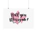 Matte Horizontal Posters Romantic Proposal Will You Marry Me Poster ...