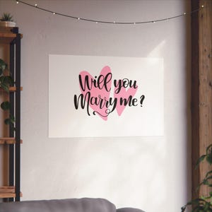 Matte Horizontal Posters Romantic Proposal Will You Marry Me Poster ...