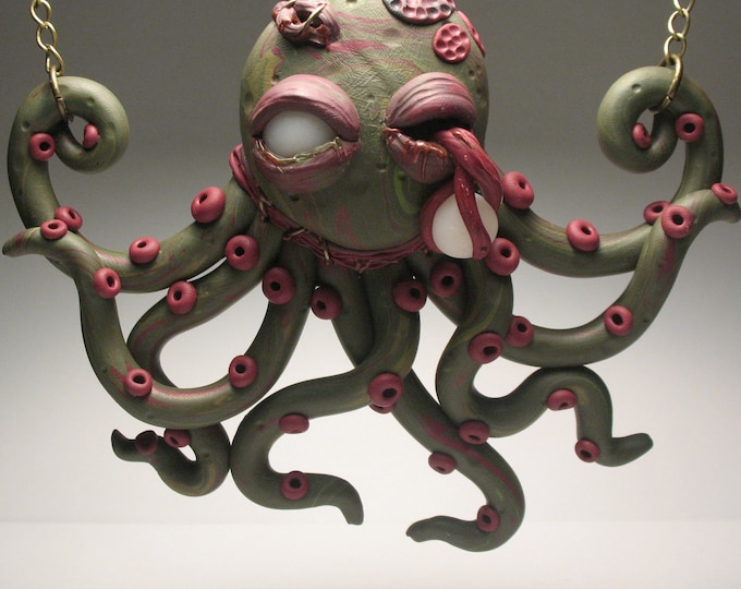 Zombie Octopus Necklace Wearable Art Sculpture - Etsy