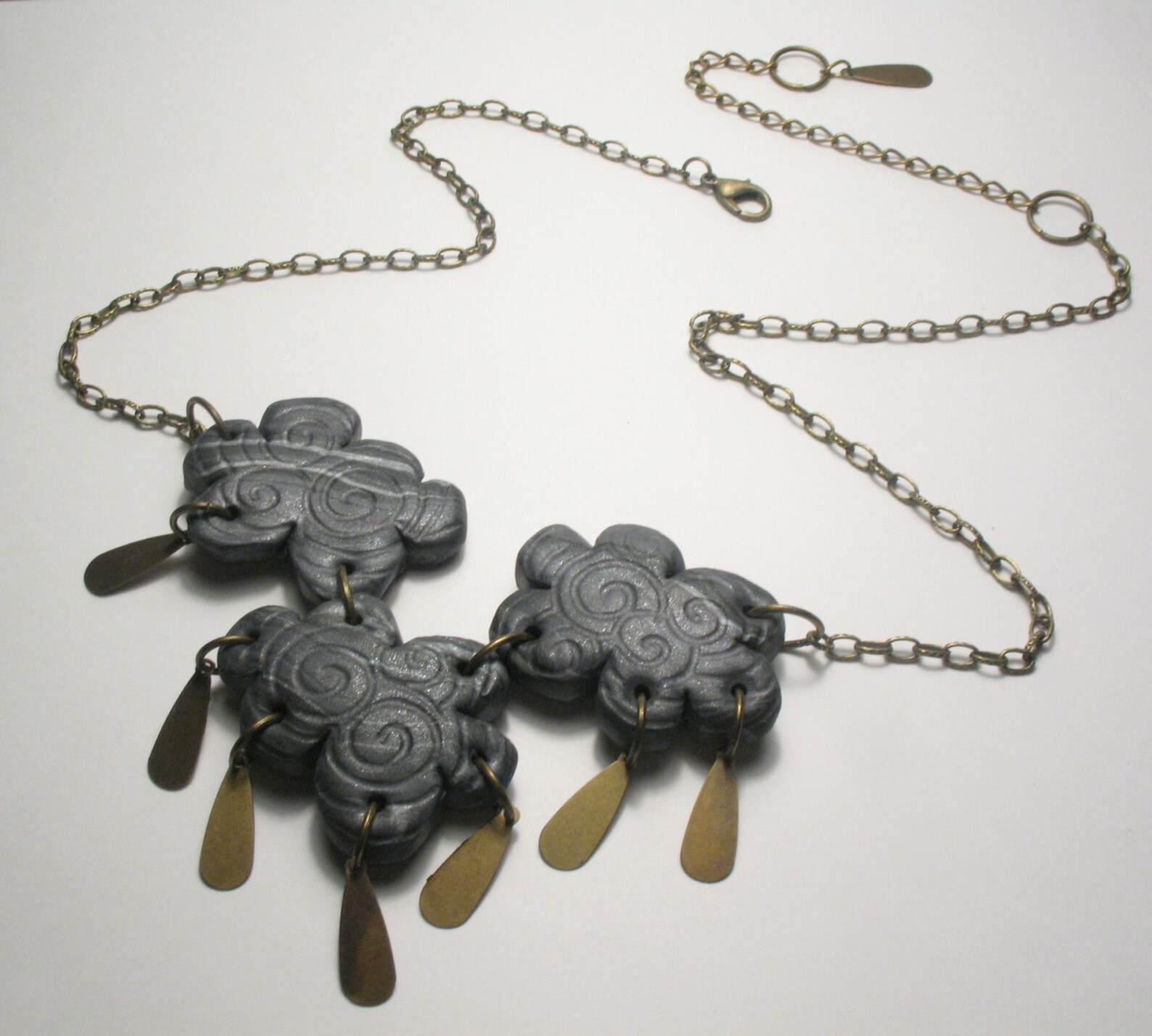 Thunderstorm Cloud Necklace - Raincloud Jewelry - Etsy