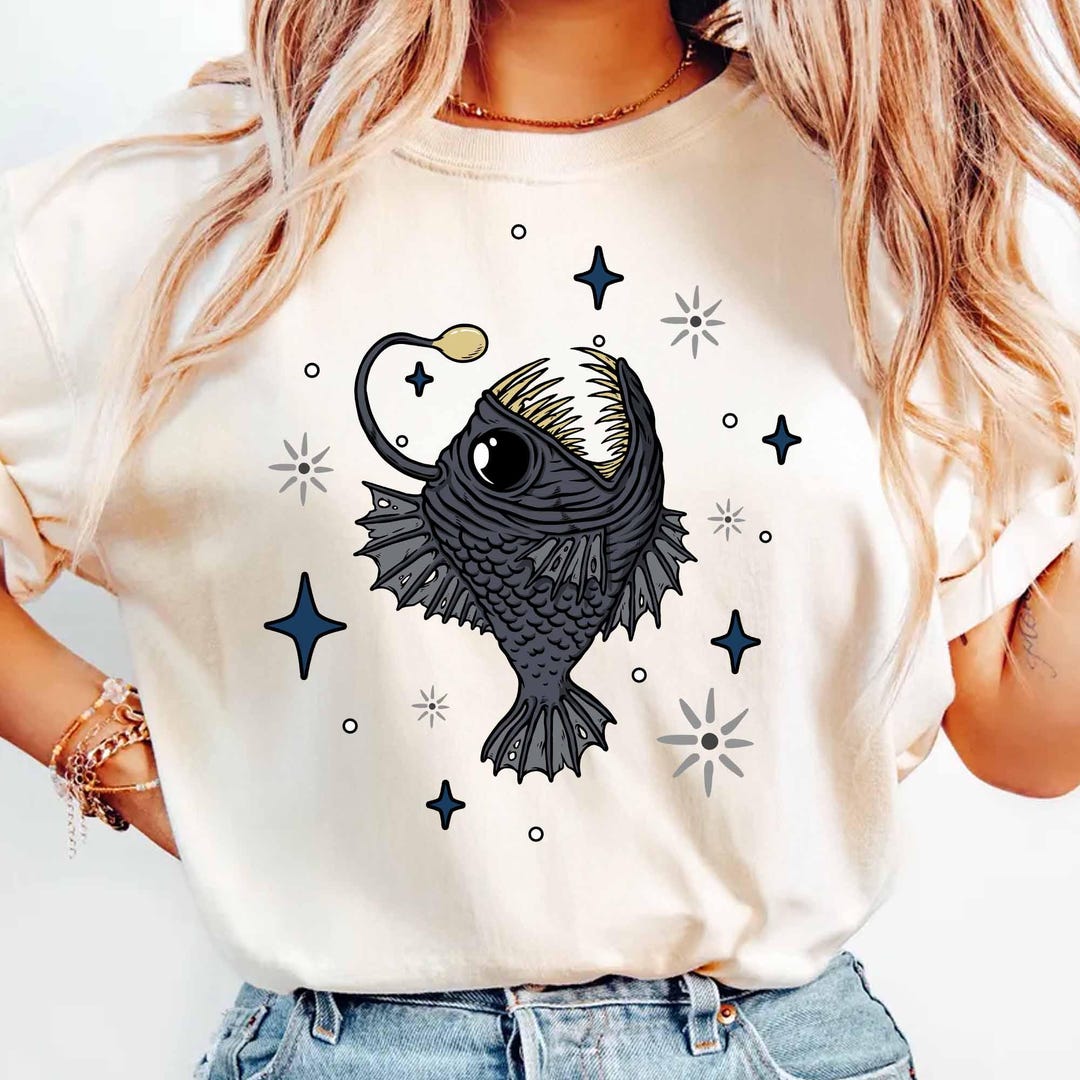 Angler Fish Shirt, Cute Anglerfish Shirt, Marine Life Shirt ...