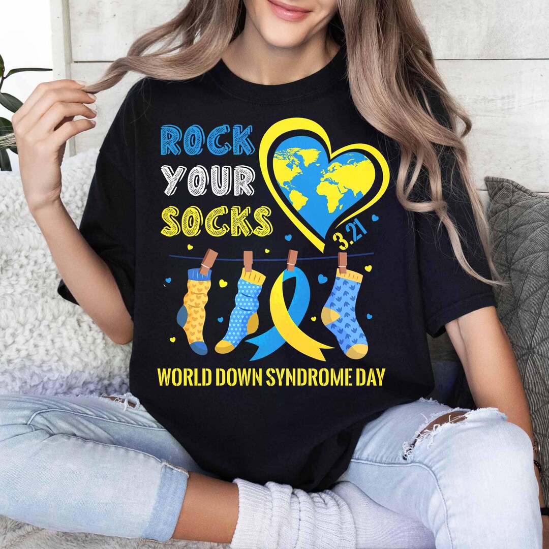 Rock Your Socks World Down Syndrome Day Shirt, Down Syndrome Awareness ...