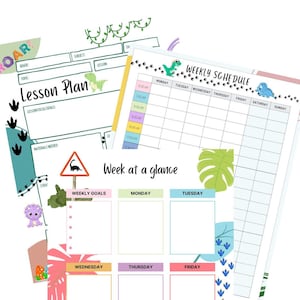 Dinosaur Styled Lesson Plan Pack! - Etsy