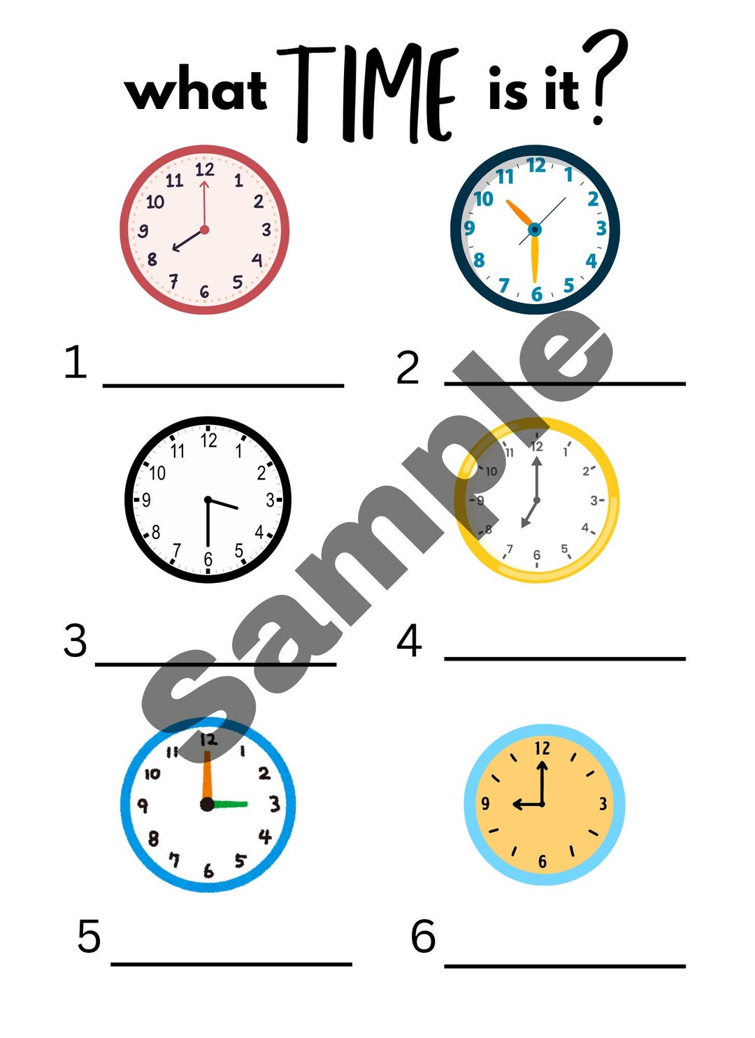 Learning About Clocks III - Etsy