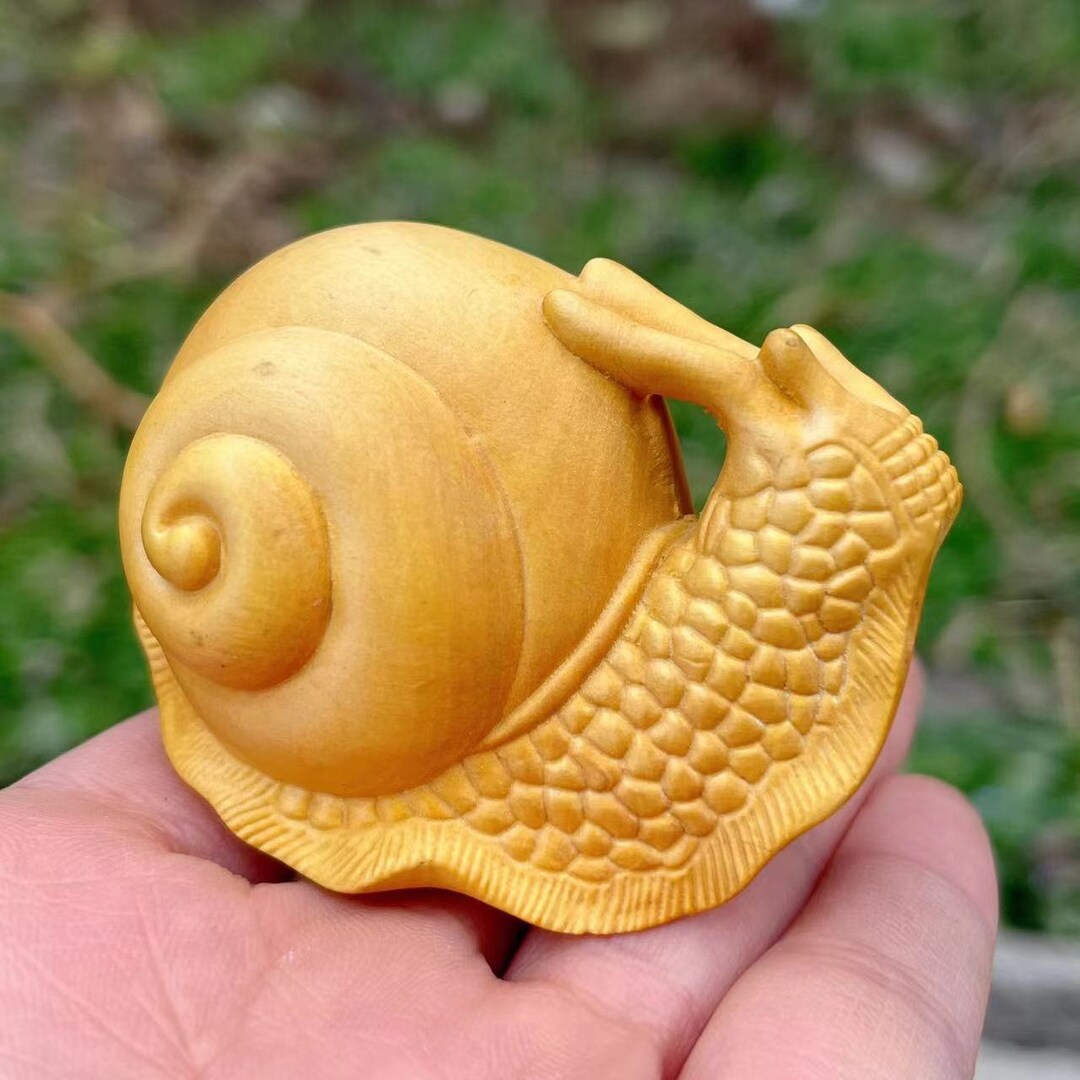 Wood Collection Snail Sculpture Statue Figure Huge Cute Snail Animal ...
