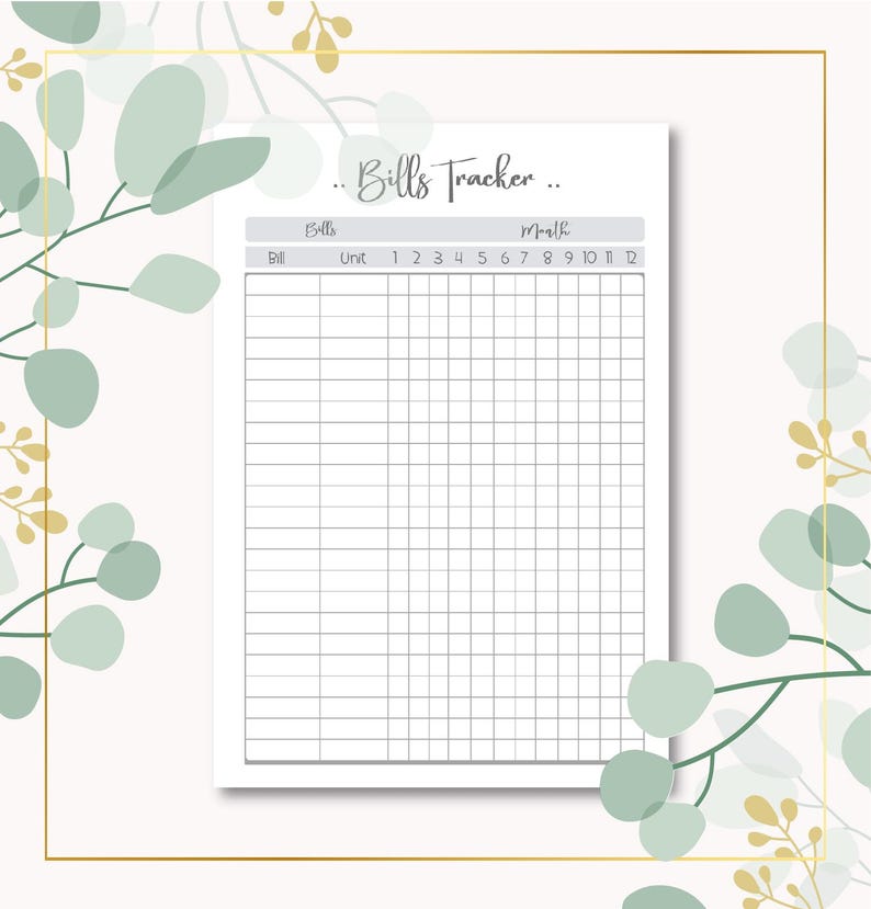 Bills Payment Tracker Logbook Finance Planner & Budget Notebook - Etsy