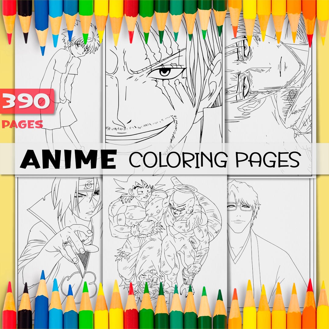 Anime Coloring Pages / 390 Coloring Pages From 6 Iconic Anime Pdf ...