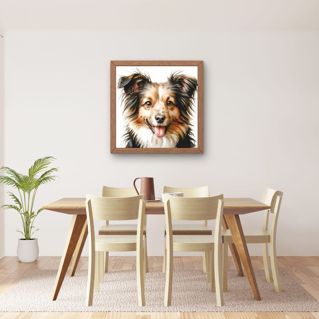 Border Collie Printable Stamp Photo Download Vintage DIY Print Art ...