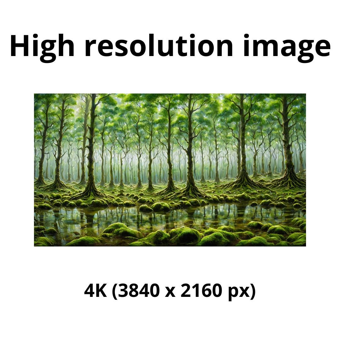 Scenic Swamp TV Background Frame Relaxing Wall Art Decor Swamp TV Frame ...