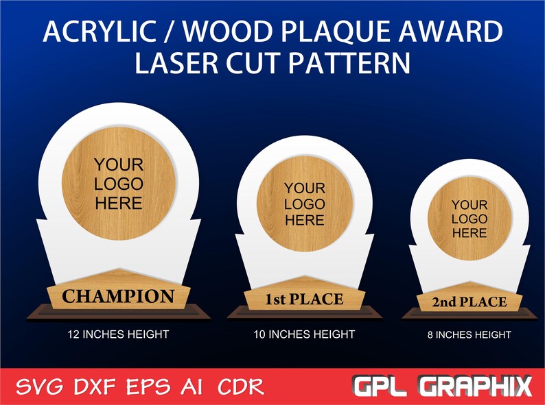 Acrylic/wood Plaque - Laser Cut Pattern - Ai, Eps, Dxf, Svg & Cdr File ...