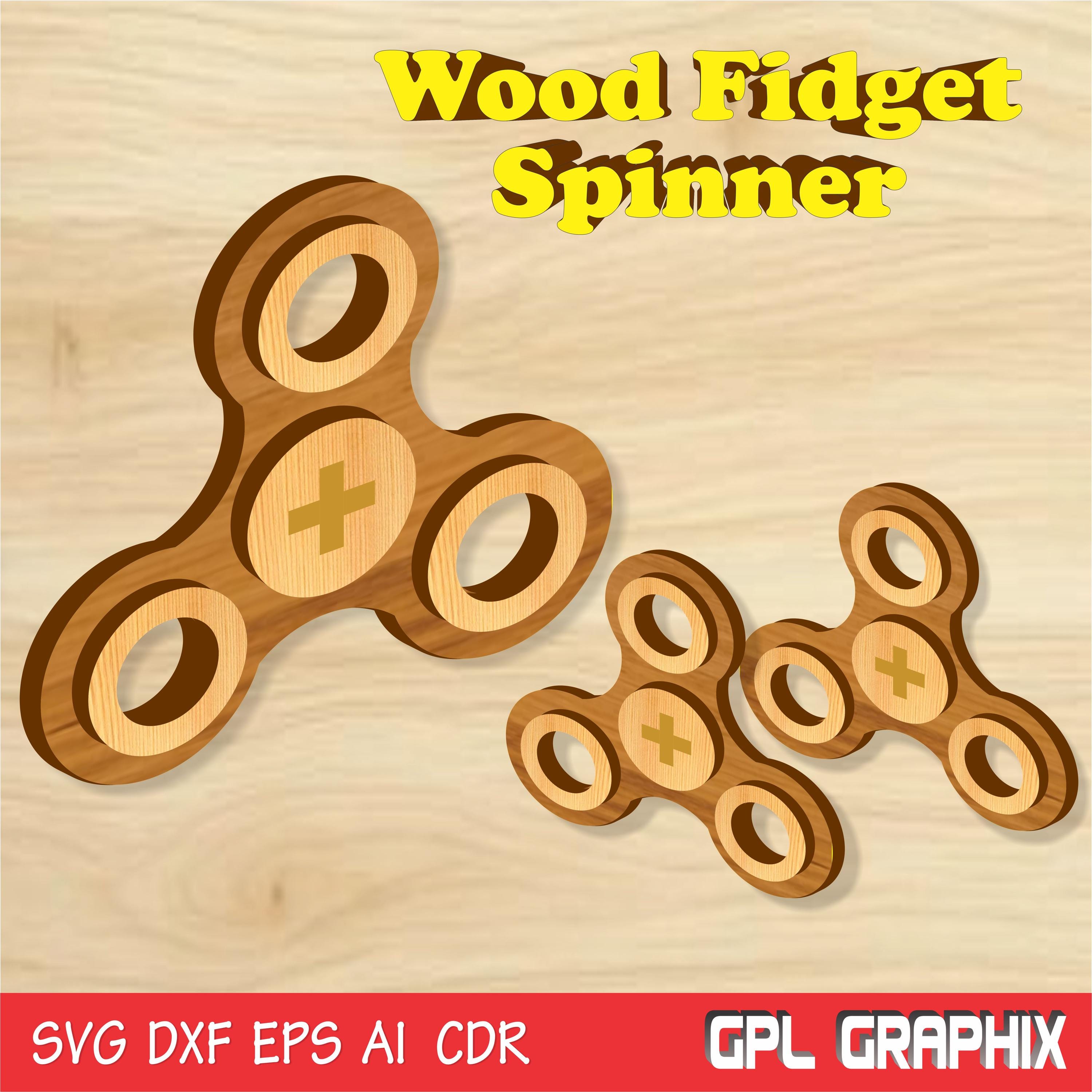 Wood Fidget Spinner - Laser Cut File - Svg, Dxf, Eps, Ai & Cdr File - Etsy