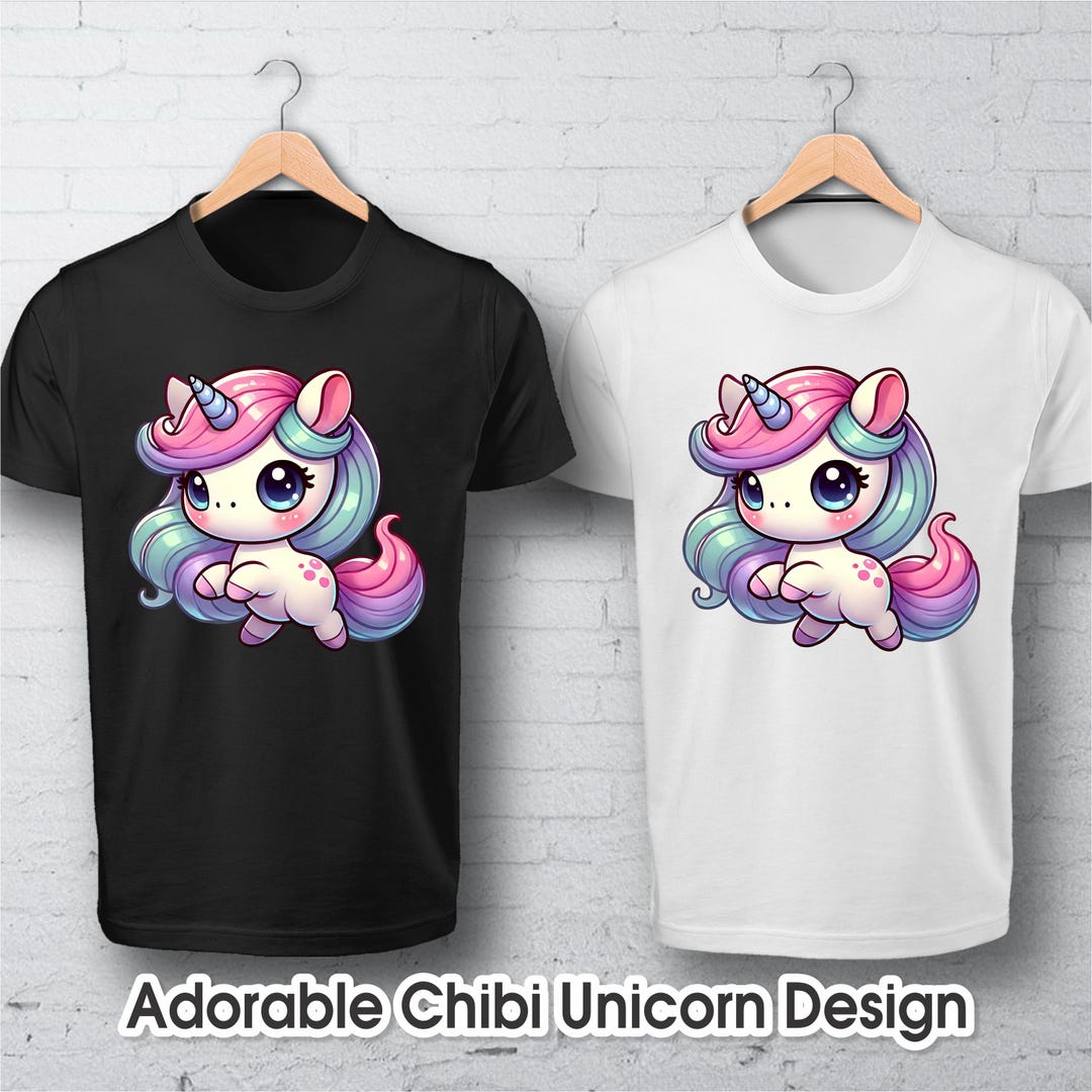 Adorable Chibi Unicorn Design | AI Generated | Sublimation, Sticker ...