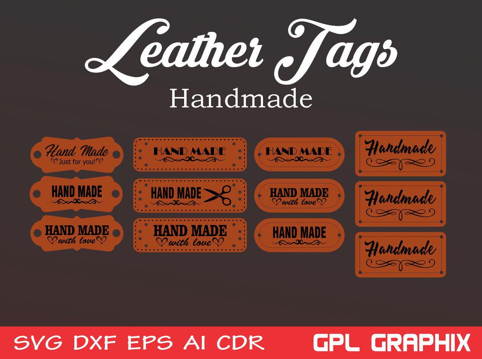 Leather Tags Pattern - Ai, Eps, Dxf, Svg & Cdr Files - Handmade - Etsy