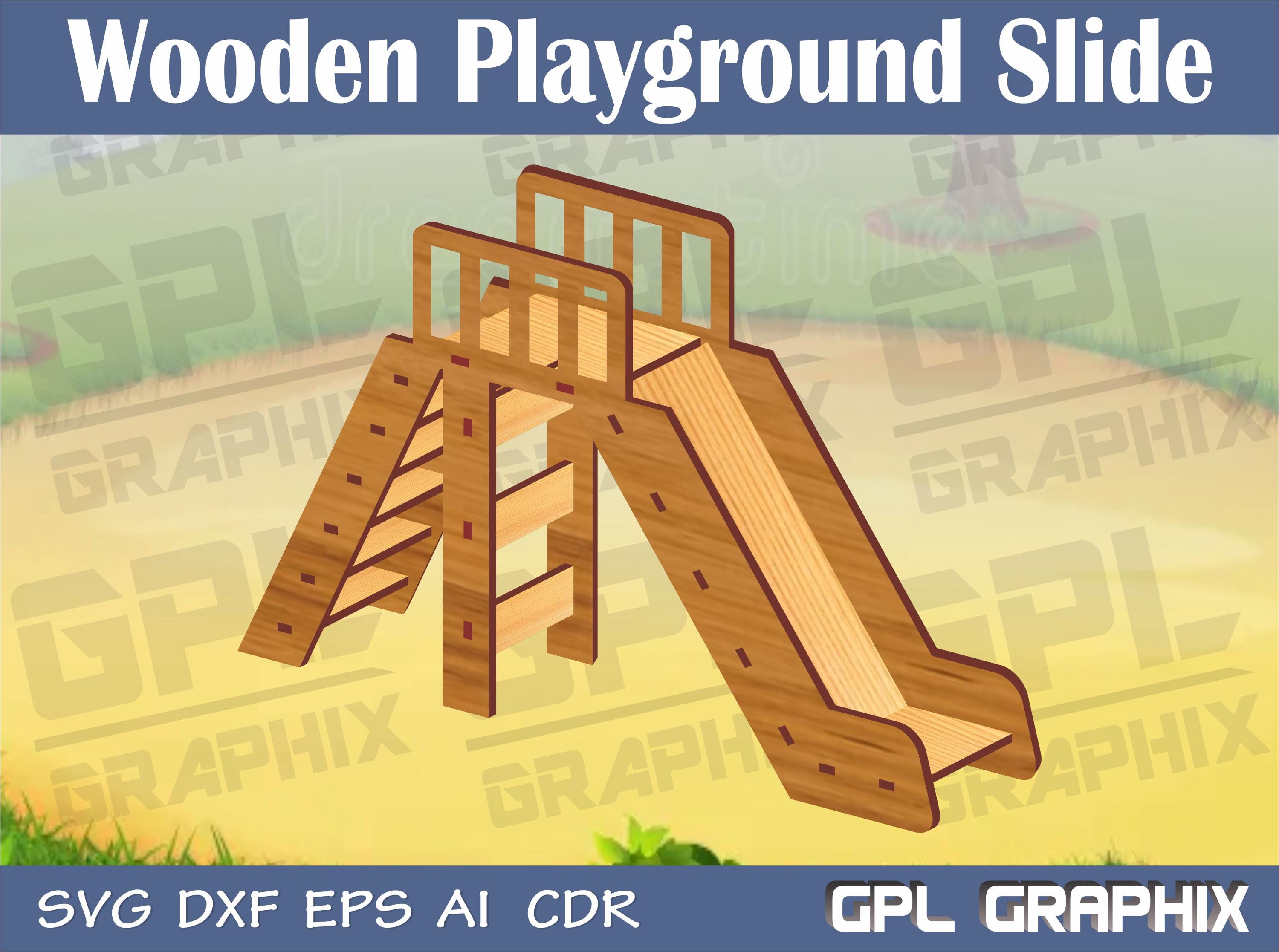 Wooden Playground Slide | Laser Cut File | Slide SVG | Digital Download ...