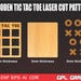 Laser Cut Wooden Tic Tac Toe Pattern: Kids Brain Game (digital Download ...