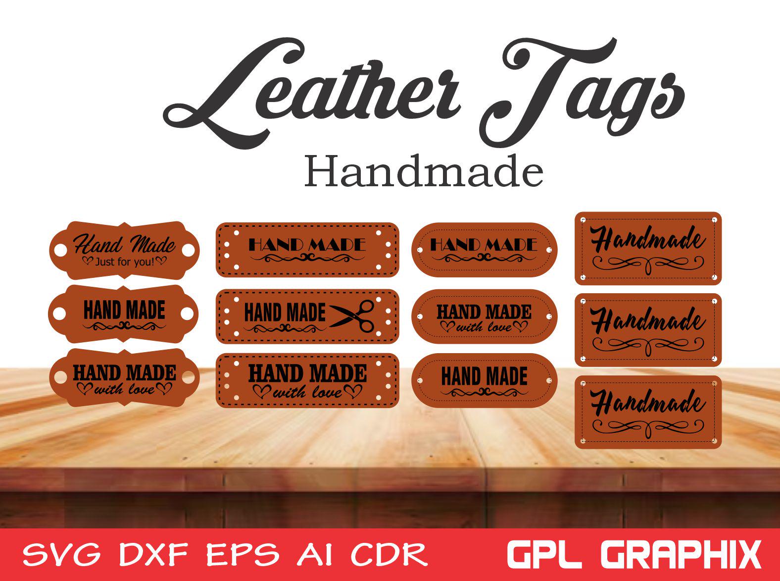Leather Tags Pattern - Ai, Eps, Dxf, Svg & Cdr Files - Handmade - Etsy