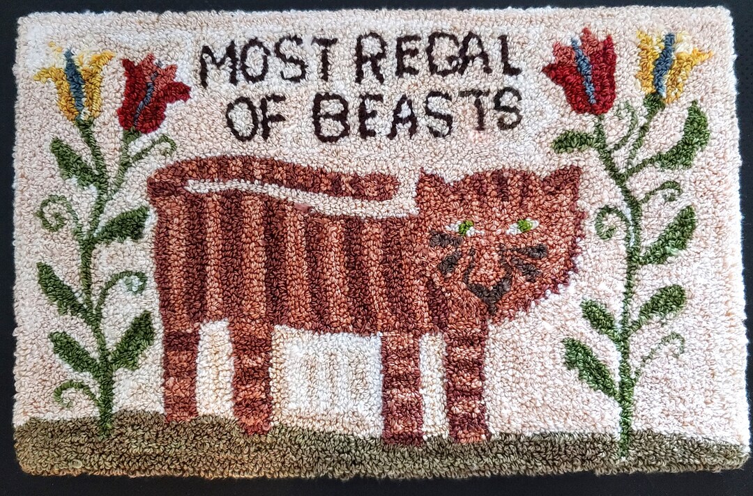 Most Regal of Beasts Punch Needle Digital Pattern - Etsy