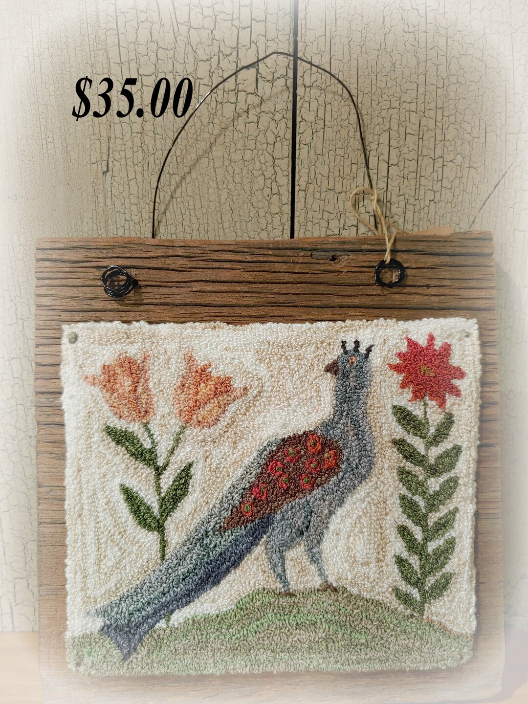 FRAKTUR PEACOCK Punch Needle E-pattern - Etsy