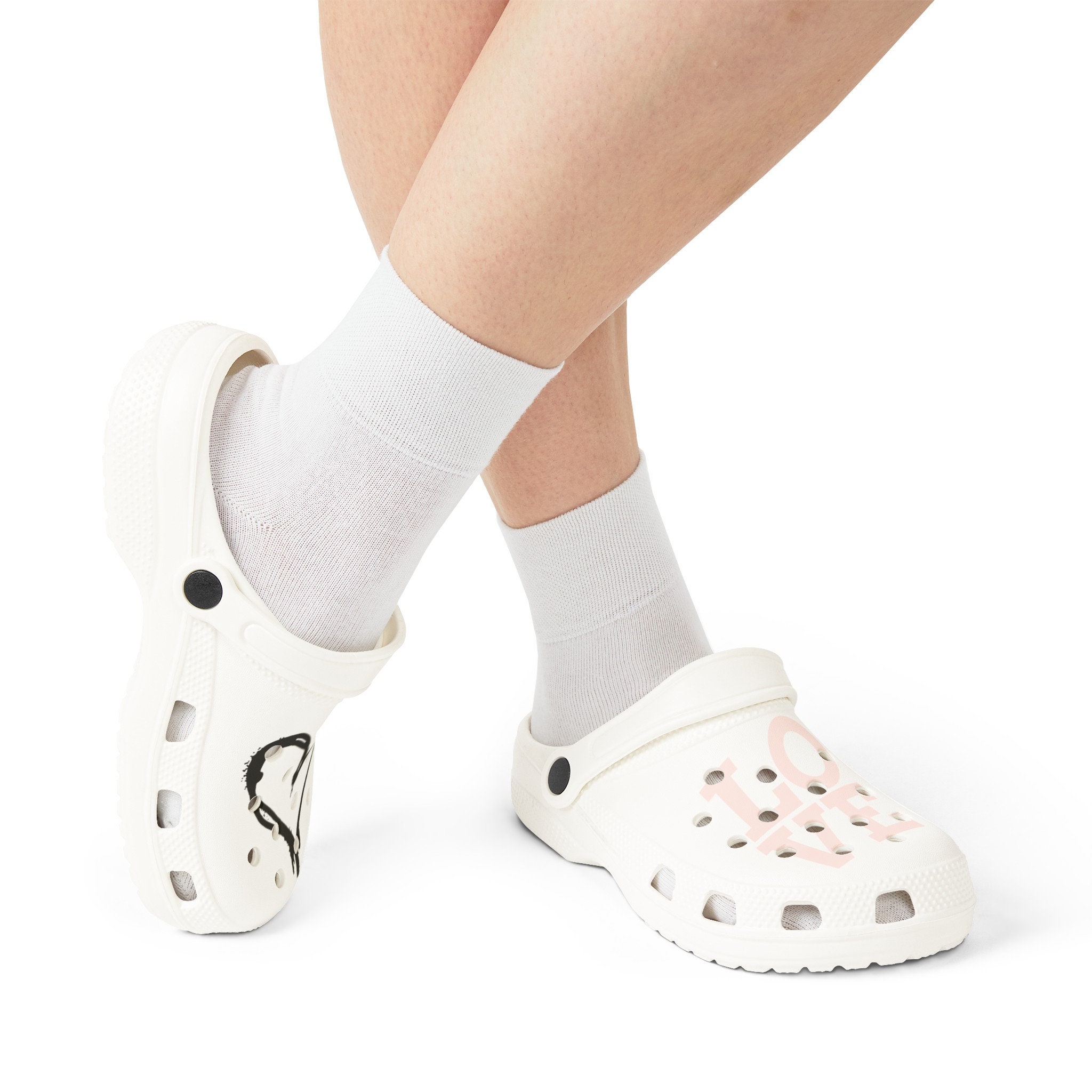 Love Graffiti Heart Custom Women's White Clogs Shoes - Etsy