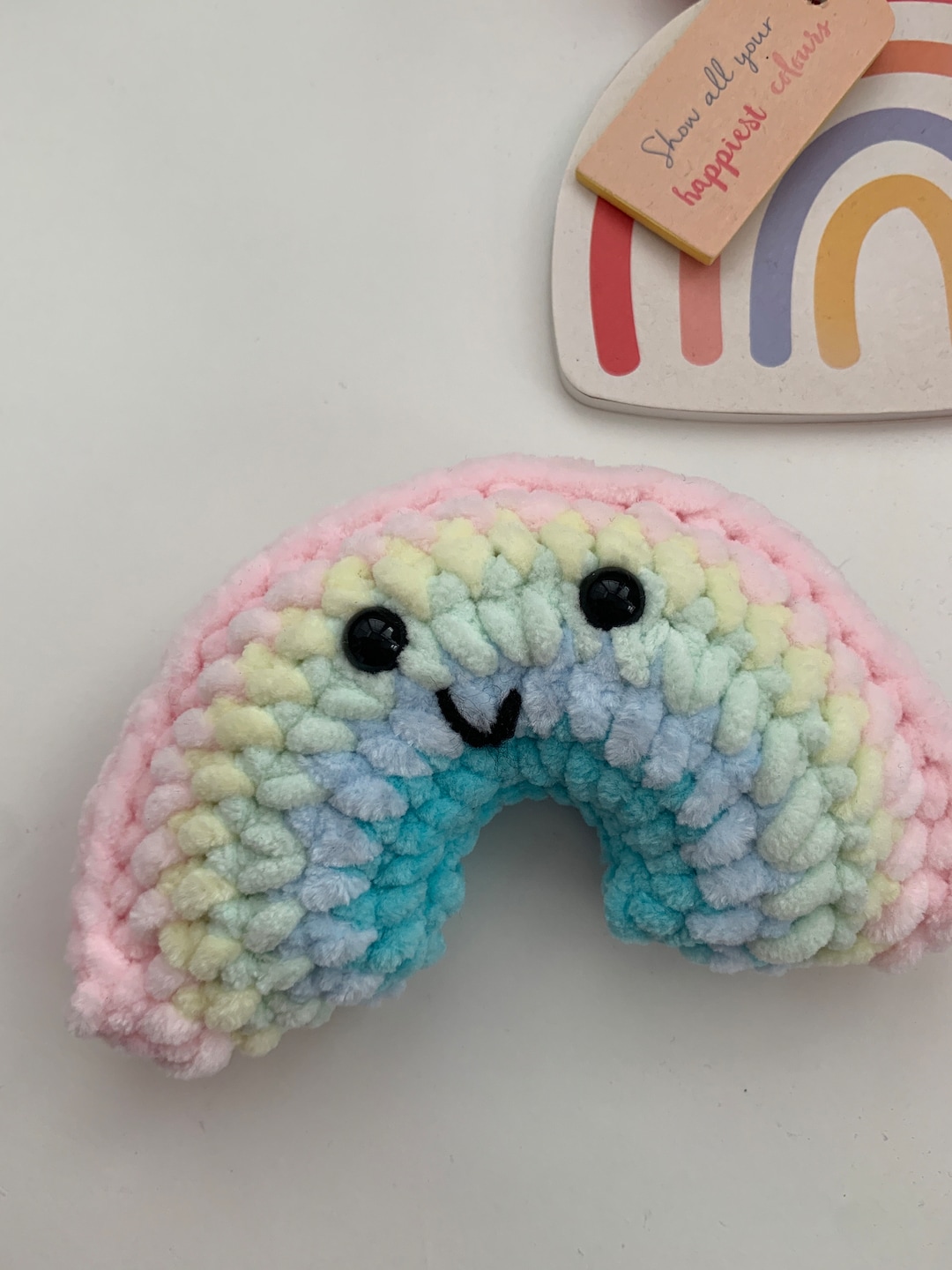 Crochet Pastel Rainbow Plushie, Cute Plushie, Rainbow Gift - Etsy