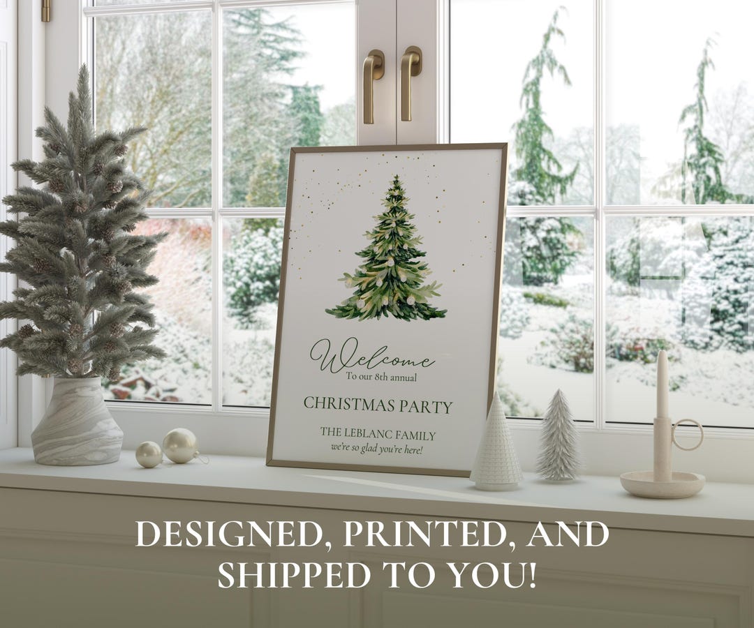 Elegant Christmas Party Welcome Sign Custom Foam Board - Etsy