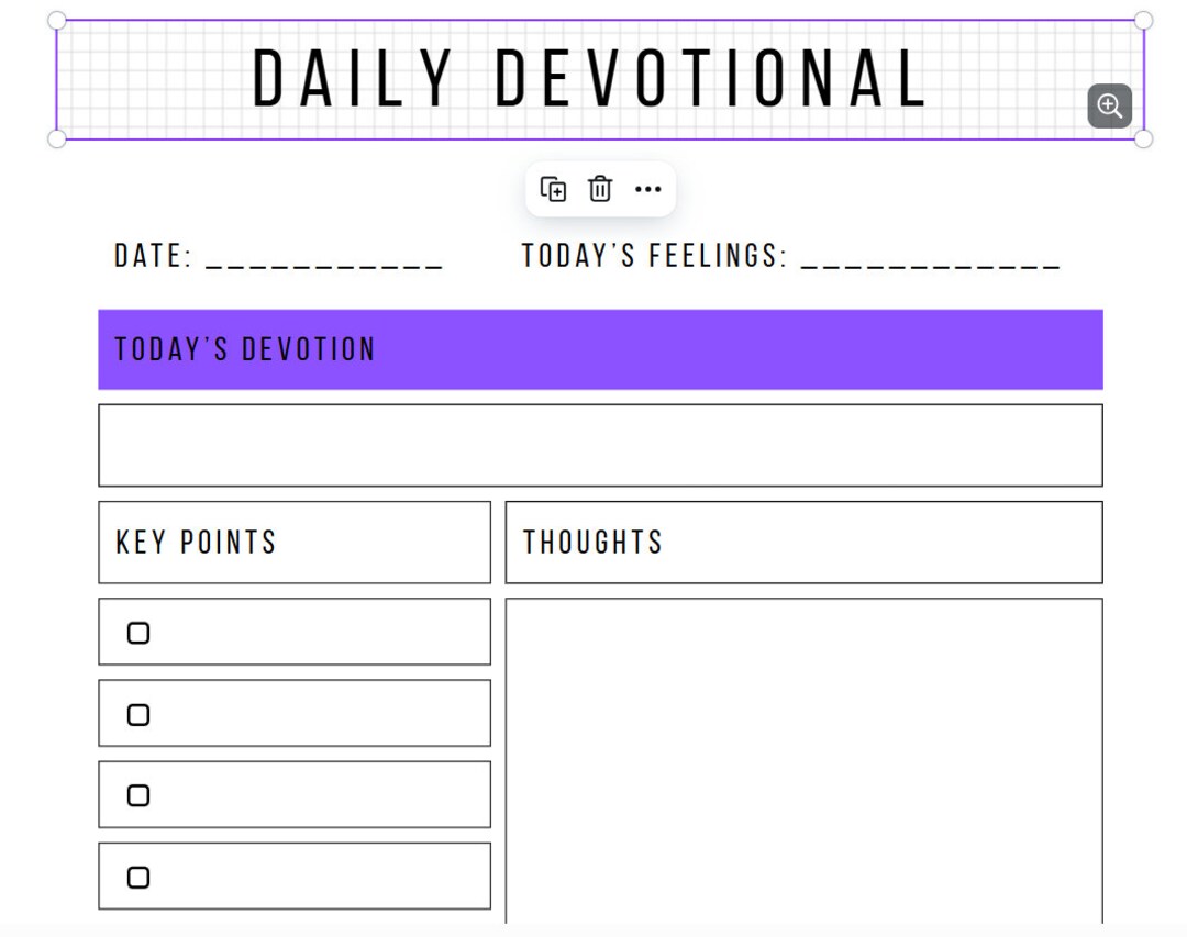 Daily Devotional Template - Etsy