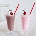 ONE 1:6 Scale Miniature MILKSHAKE Strawberry OR Chocolate With Whipped ...