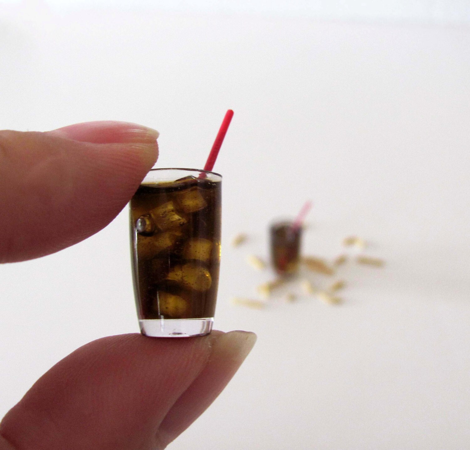 Miniature ICE Faux Fake Ice Cubes for Miniature Drinks, Beverages, and ...