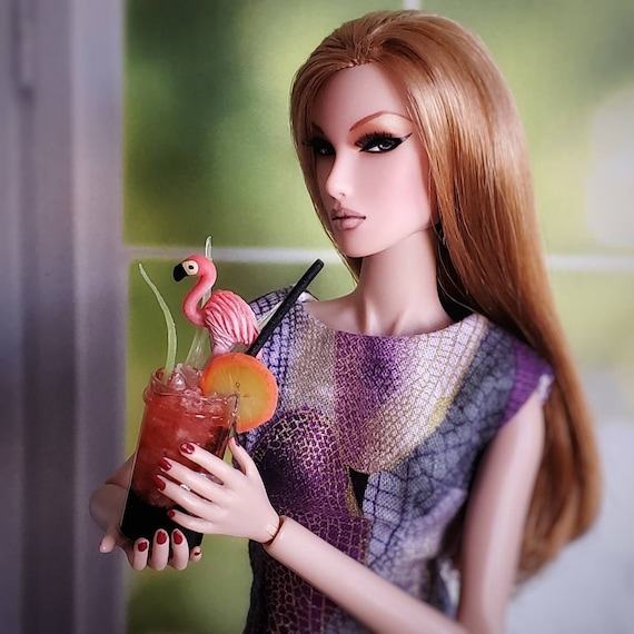 Miniature TROPICAL Flamingo Cocktail for Your 1 6 Scale Beach Scenes and TIKI Bars Realistic Miniatures for Fashion Dolls Figures Etsy Australia