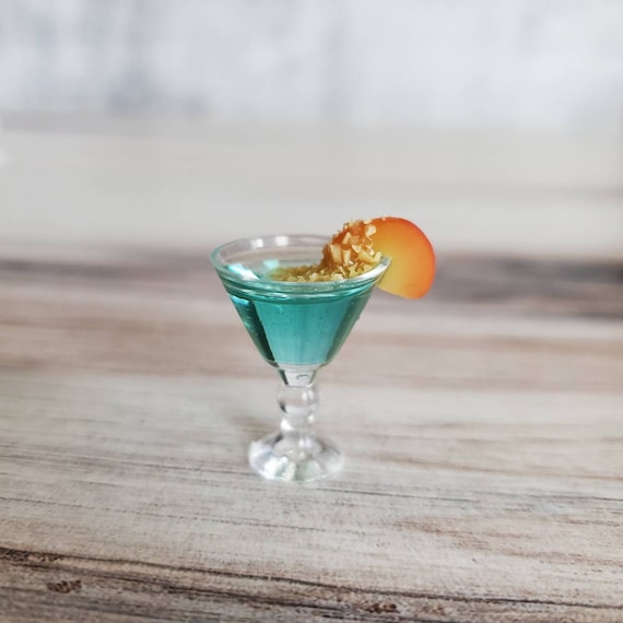 1:6 Scale Miniature Appletini MARTINI Drink with Caramel and | Etsy