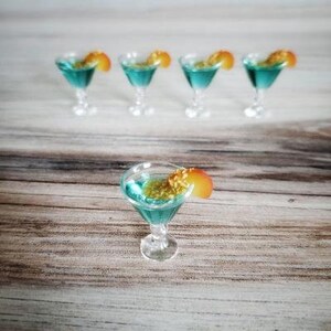 1:6 Scale Miniature Appletini Martini Drink With Caramel - Etsy