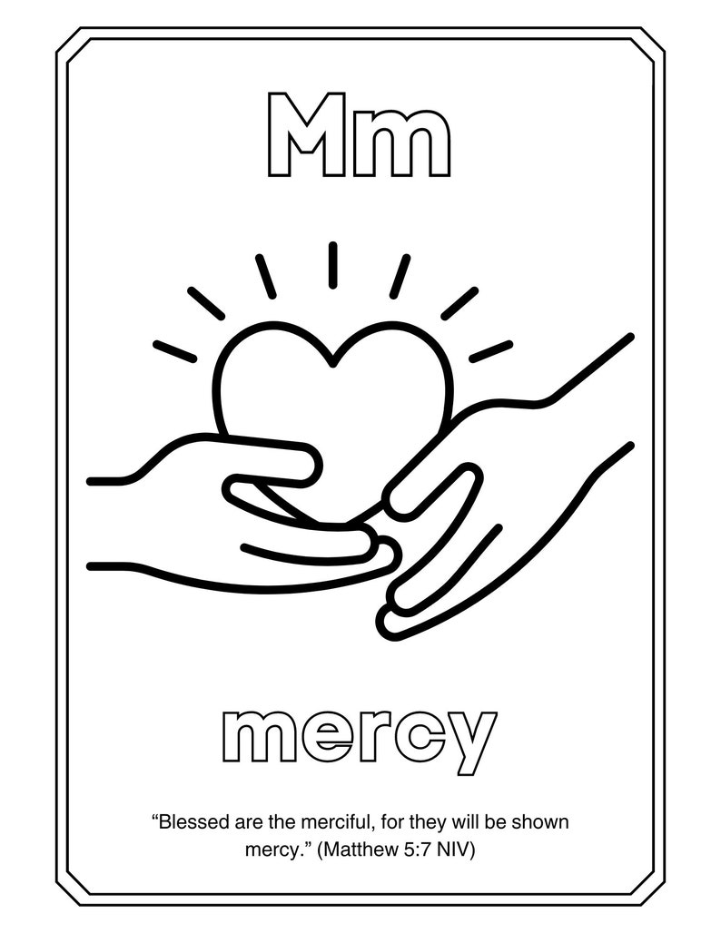 Toddler Alphabet Christian Coloring Book - Etsy