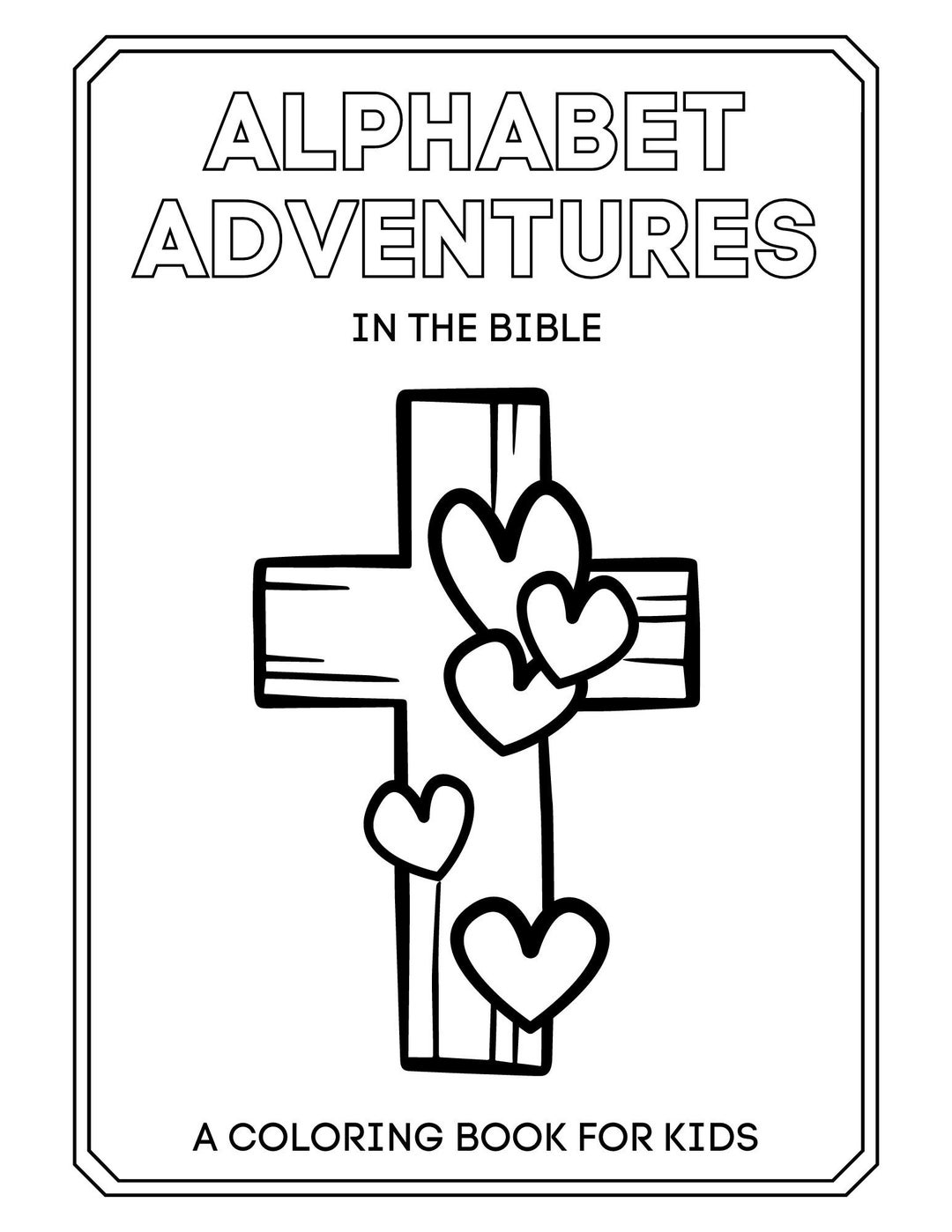 Toddler Alphabet Christian Coloring Book - Etsy