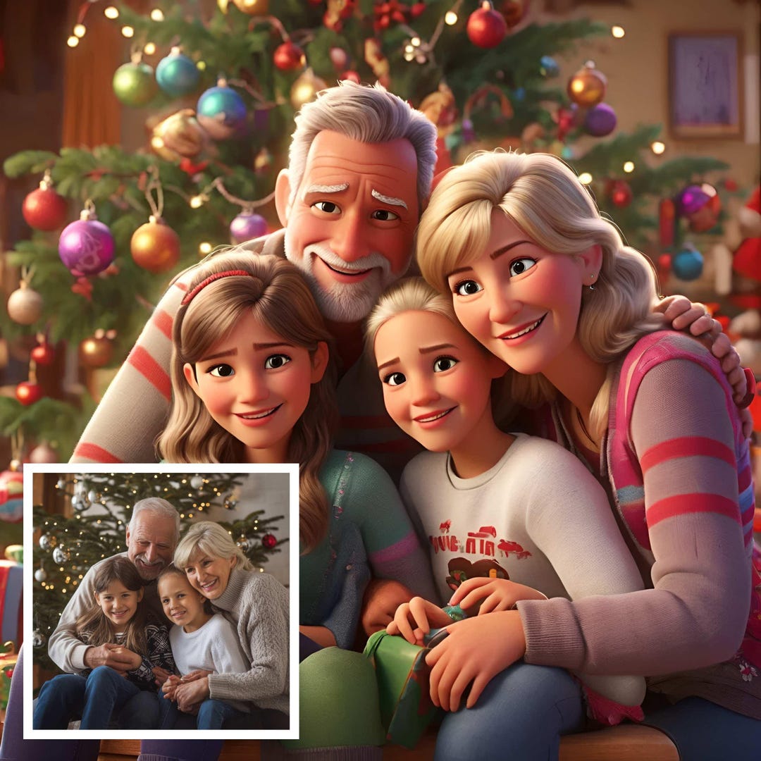 Custom Cartoon Animation, Personalised Family Portrait, Cartoon ...