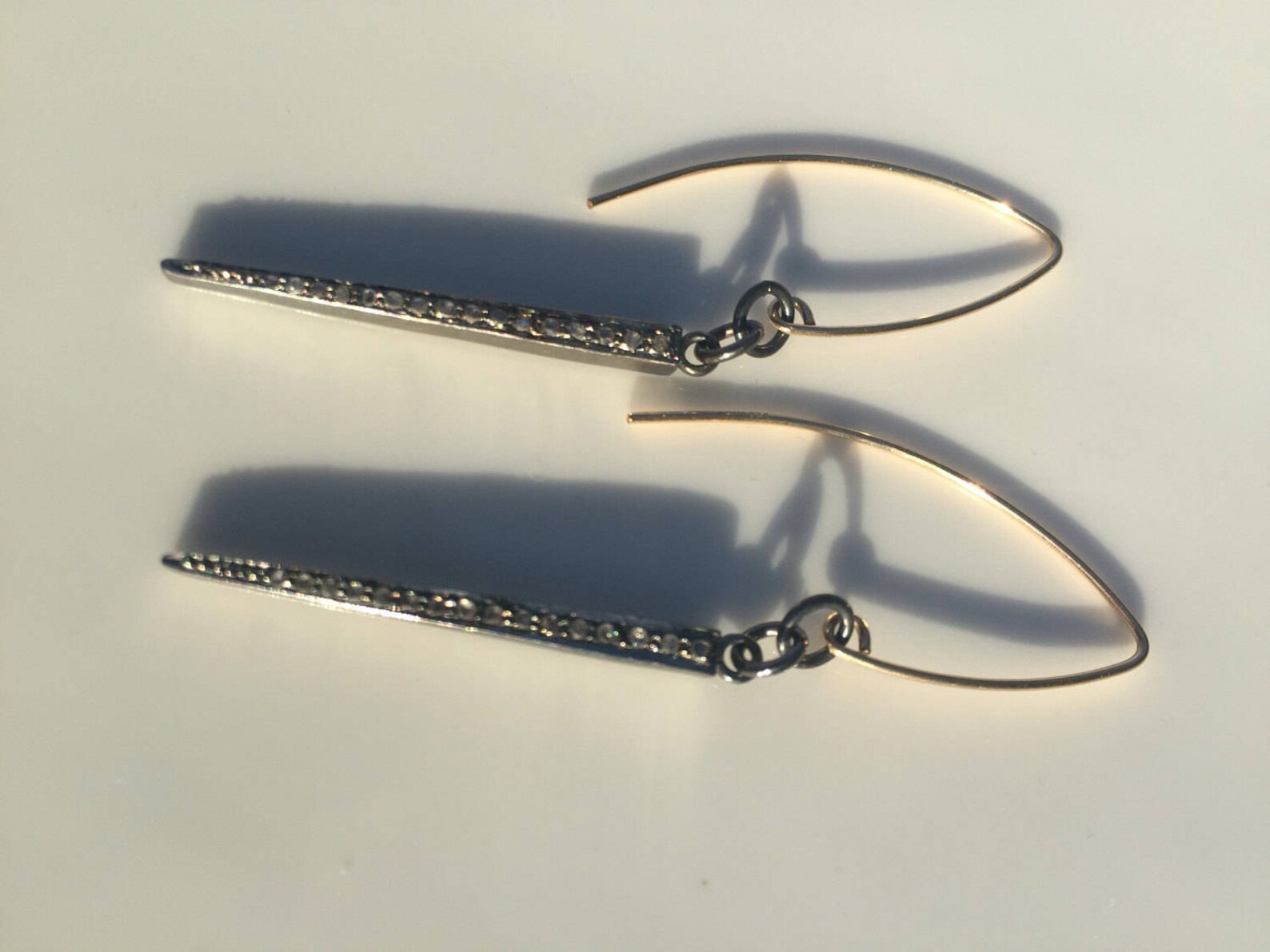 Pave Diamond Spike Earrings. Spike Earrings, Diamond Spike Earrings - Etsy