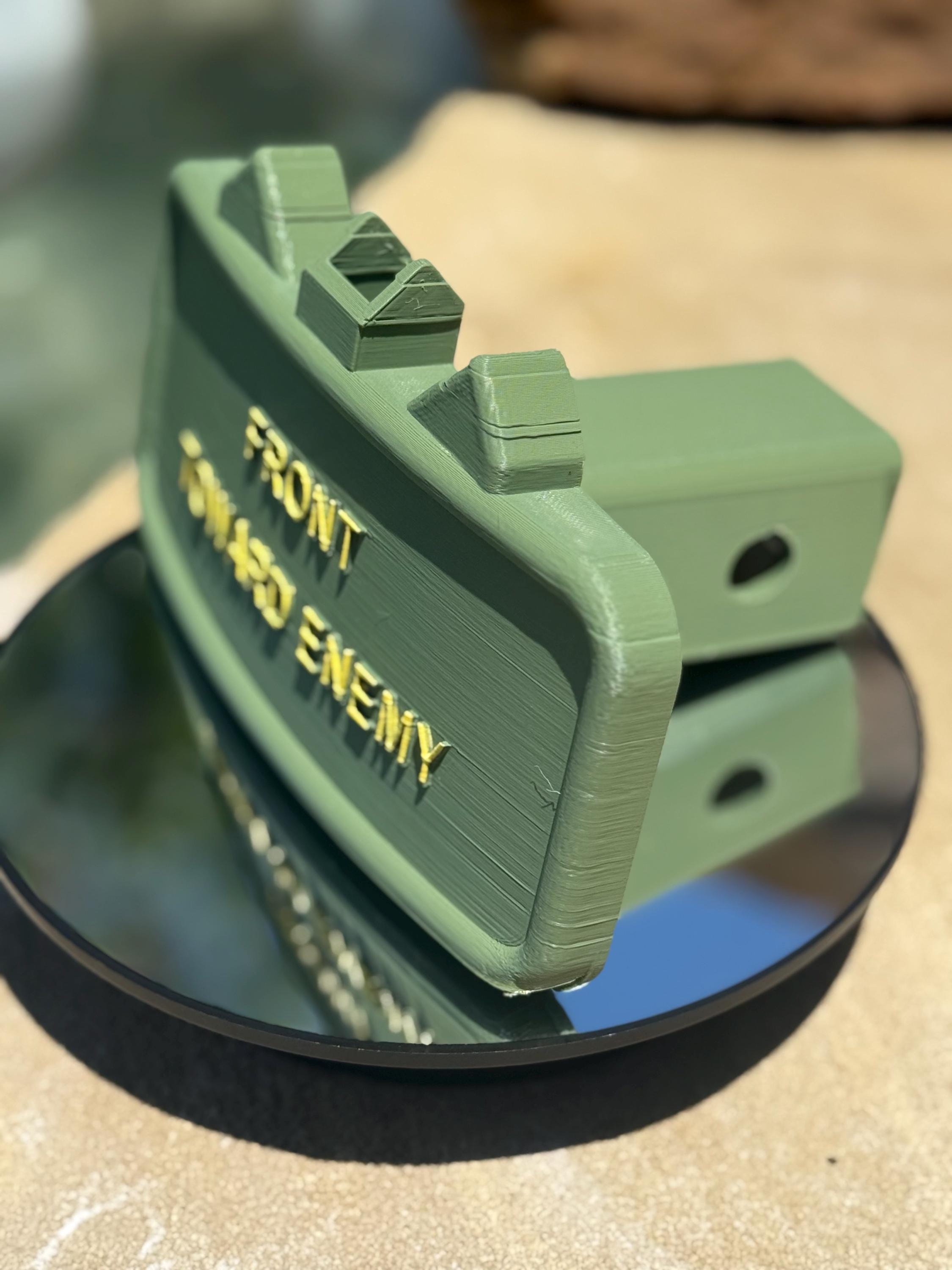 3d Printed Claymore Mine Replica Tow Hitch Cover - Etsy