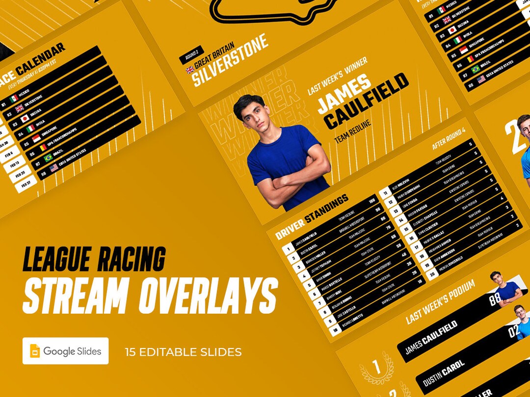 League Racing Stream Overlays Template - Etsy UK