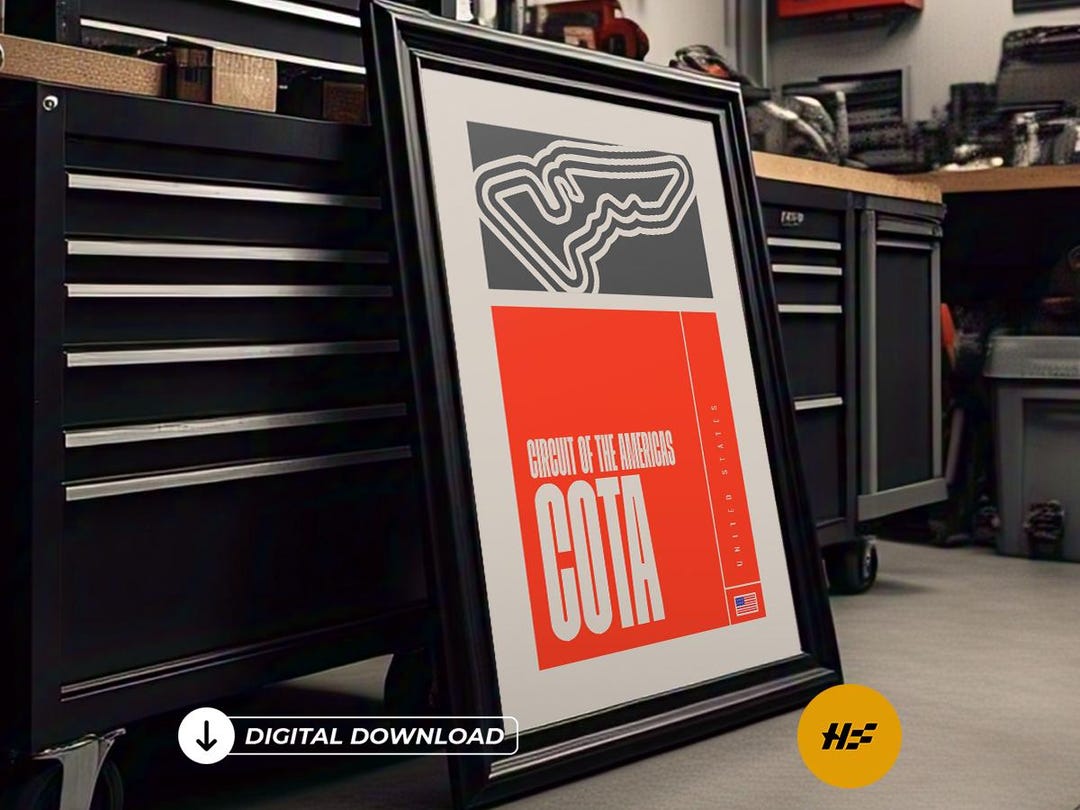 Circuit of the Americas COTA Printable F1 Poster Wall Art Decor ...