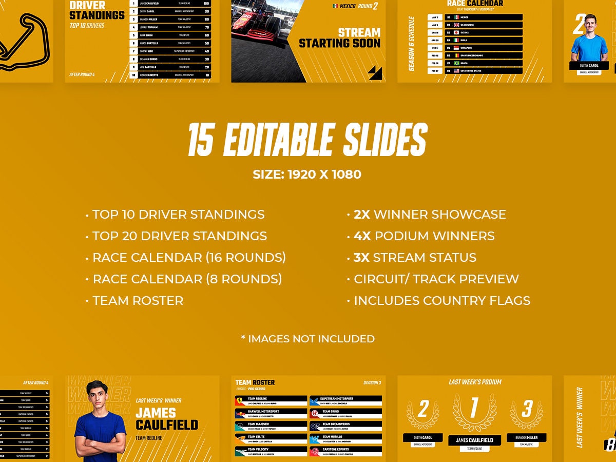 League Racing Stream Overlays Template - Etsy