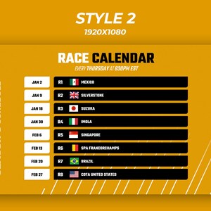 Race Calendar Template Graphic - Etsy