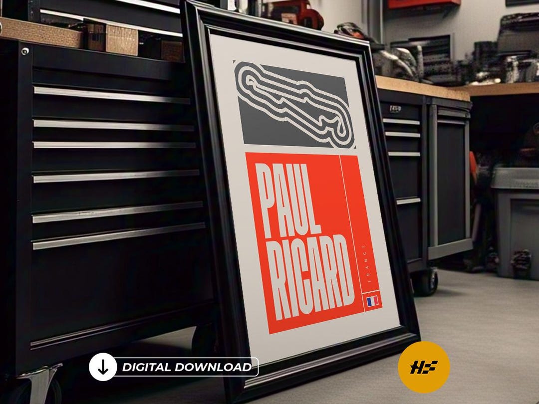 Paul Ricard France Circuit Printable F1 Poster Wall Art Decor - Digital ...