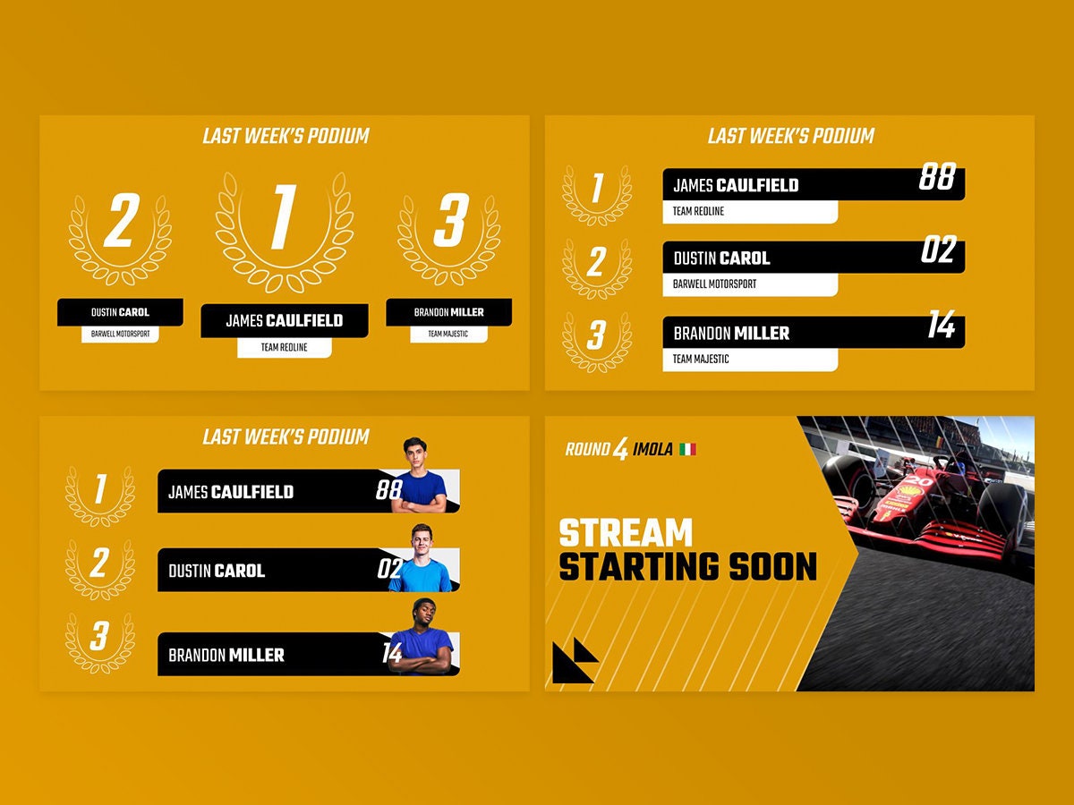 League Racing Stream Overlays Template - Etsy