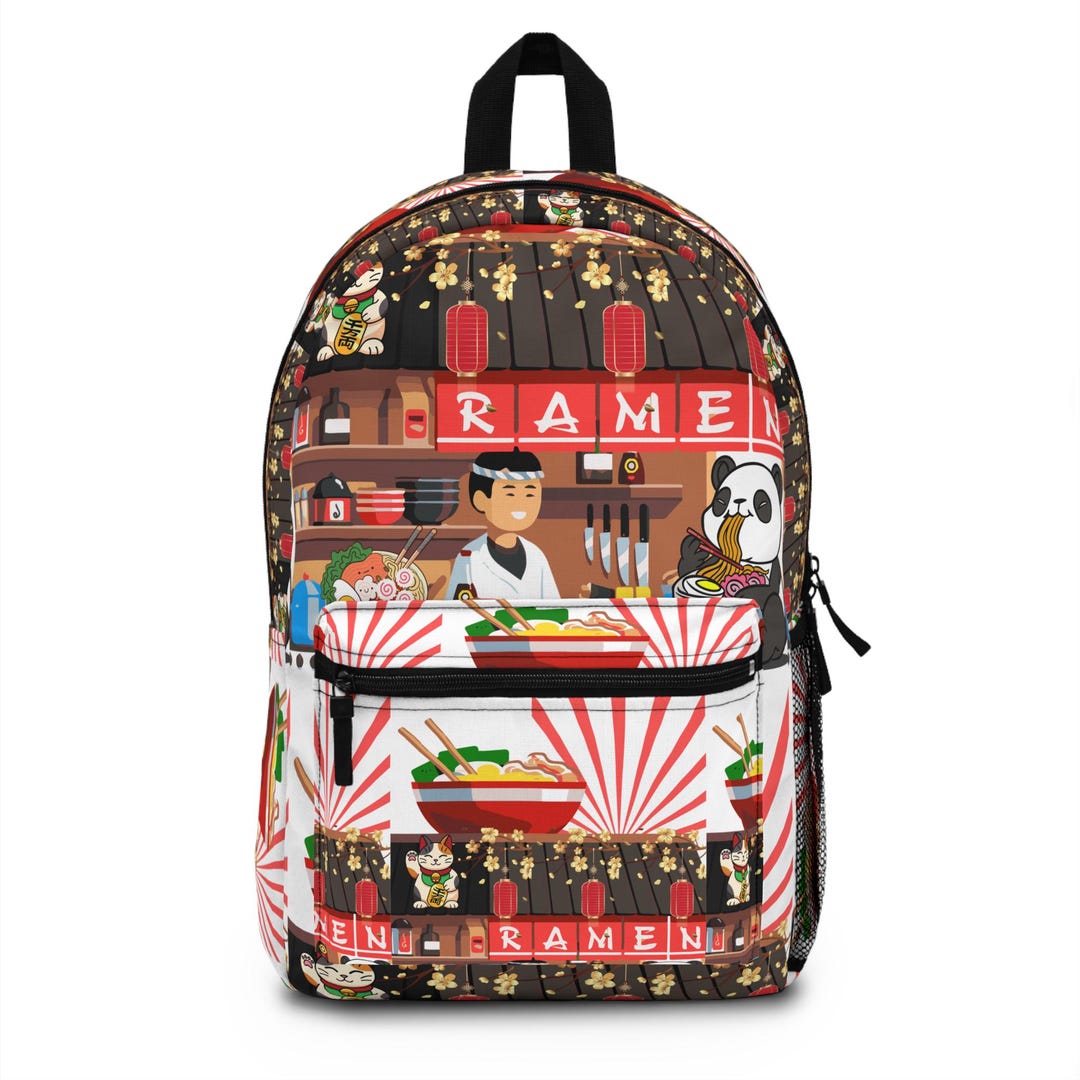 Lucky Ramen Backpack. Perfect for Ramen Lovers, Lucky Cat, Ramen ...