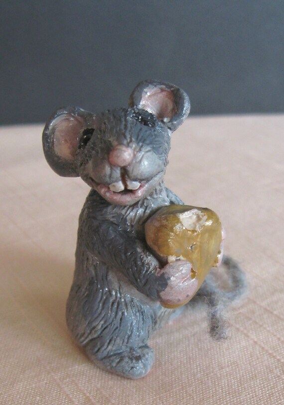 Items similar to Miniature Polymer Clay Mouse on Etsy