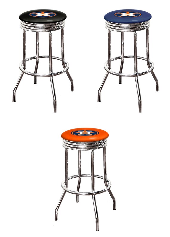 Baseball Themed Astros Bar Stool 24 or 29 Retro | Etsy
